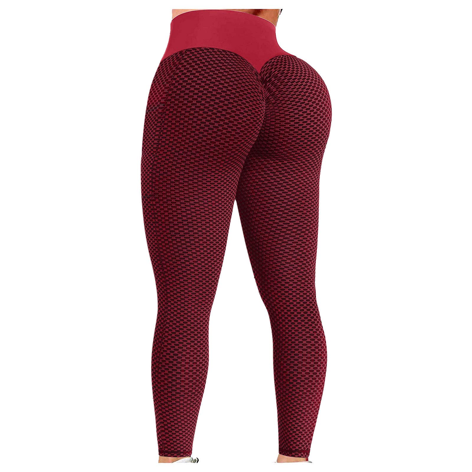 gyujnb Woman Yoga Pants Set Leggings for Women Athletic Sports Fitness Pants Yoga Running Workout Pants Yoga Pants Men Short Red