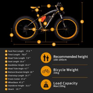 1000W Electric Bike for Adults 26"*4.0 Fat Tire Removable 48V 12.5Ah Battery Lockable Suspension Fork Electric Mountain Bike/Bicycle with 21 Speed Gear Green