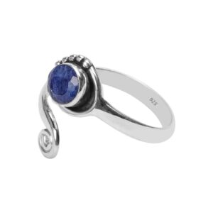 Blue Sapphire Stone Toe Ring 925 Sterling Silver Ring Feet Body Jewellery Handame Toe Ring Gemstone Adjustable Toering For Girls Women Gift Jewellery Blue Sapphire Stone Ring Midi Ring