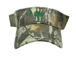 hunter hunting camouflage camo south carolina palmetto green visor hat