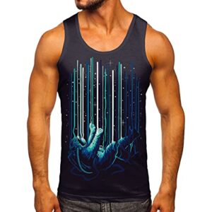 kamemir men's performance sleeveless muscle t-shirt men's comfort square cut tank multi pack valentines gifts for him