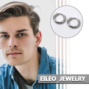 EIELO 10 Pairs Stainless Steel Small Hoop Earrings for Men Women Huggie Earrings Cool Mens Earrings Set Multicolor Huggie Hoop Earrings Piercing Cartilage Helix Lobes Sleeper Hoop Earrings Set 2mm