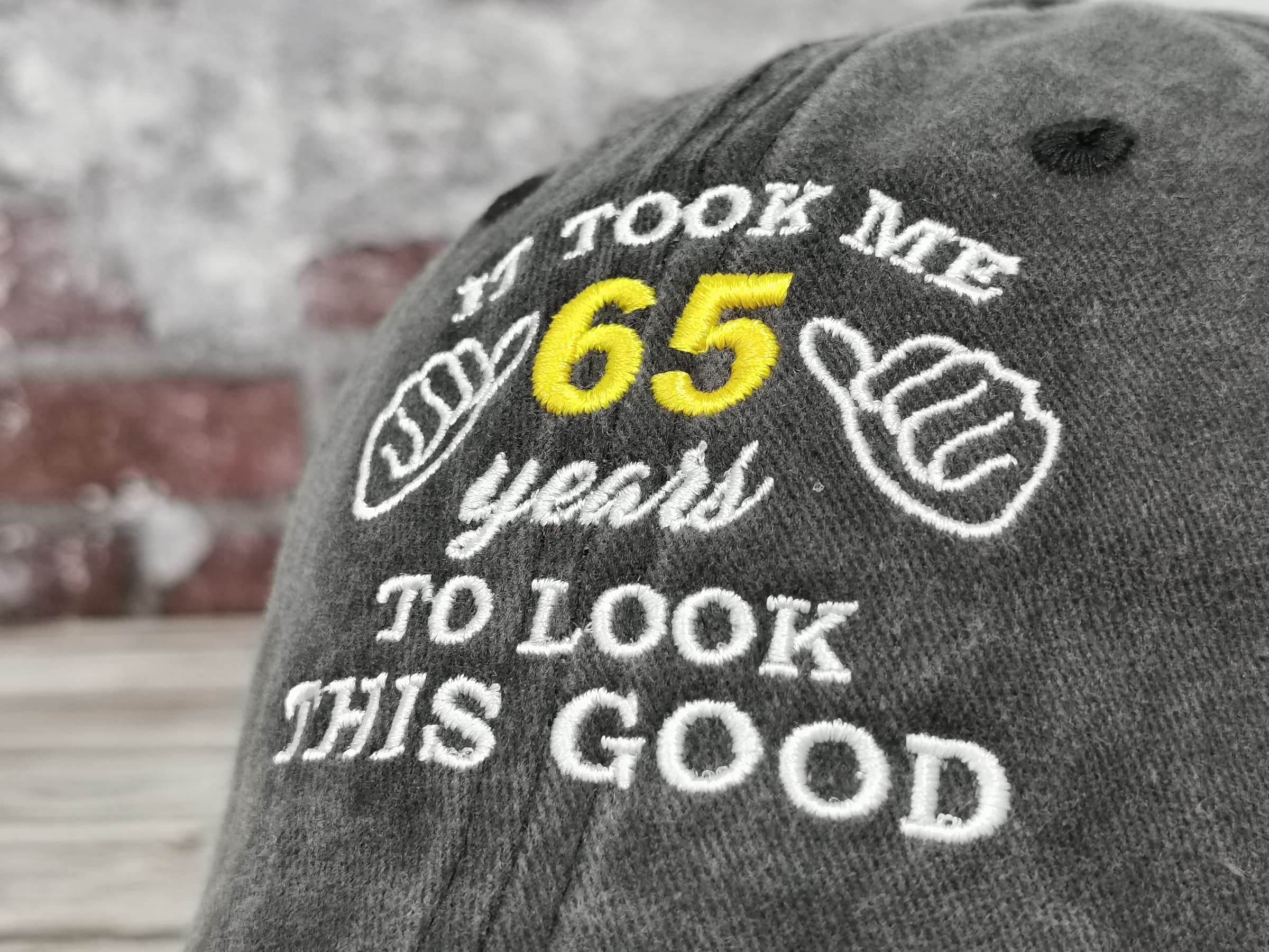 Hepandy It Took Me 65 Years to Look This So Good Hat, Funny Adjustable Embroidery 65th Birthday Baseball Cap Washed Dad Hat