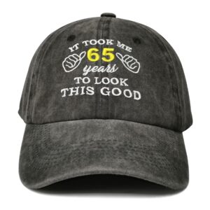 Hepandy It Took Me 65 Years to Look This So Good Hat, Funny Adjustable Embroidery 65th Birthday Baseball Cap Washed Dad Hat