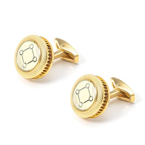 Brass Cufflinks Men's French Business Casual Cufflinks (Color : A, Size : One Size) (A One Size)