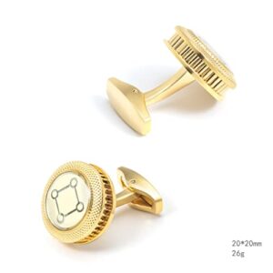 Brass Cufflinks Men's French Business Casual Cufflinks (Color : A, Size : One Size) (A One Size)