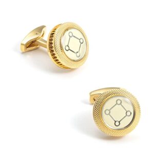 Brass Cufflinks Men's French Business Casual Cufflinks (Color : A, Size : One Size) (A One Size)