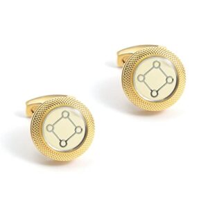 brass cufflinks men's french business casual cufflinks (color : a, size : one size) (a one size)