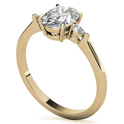 925 Silver, 10K/14K/18K Solid Gold Moissanite Engagement Ring, 2.5 CT Oval Cut Handmade Solitaire Ring Diamond Wedding Ring for Woman, Birthday Gifts for Love, VVS1 Colorless