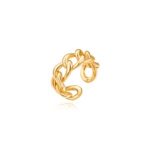 potessa chain link rings for women 18k gold plated dainty trendy cuban link ring