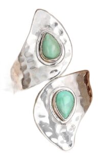 koiccvqq fashion silver natural bohemia turquoise ring gem faux hypoallergenic retro charm gypsy style eternal ring size 11