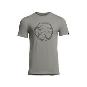 sitka gear men's everyday antler evo tee, field gray, l