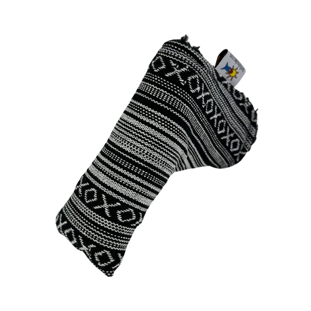 Salt and Pepper Hand Woven Blade Putter Cover with Magnetic Closure Sunfish Golf