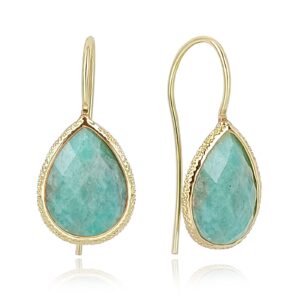 ja.s.jr gemstone teardrop earrings gold dangle earrings for women