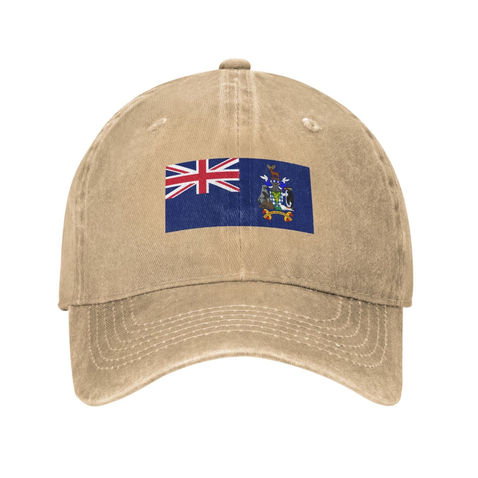 IMEEGIEN Flag of South Georgia and The South Sandwich Islands Baseball Cap for Men Women Vintage Cowboy Hat Adult Casquette Natural