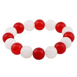 kangshun anime fruits basket kyo sohma bracelet white red crystal beads bangle bracelets for women men cosplay props jewelry (b223)