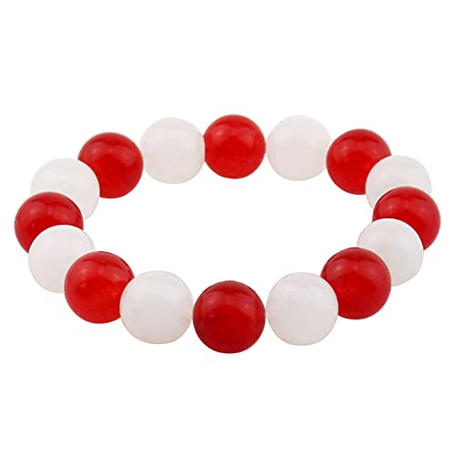 KANGSHUN Anime Fruits Basket Kyo Sohma Bracelet White Red Crystal Beads Bangle Bracelets for Women Men Cosplay Props Jewelry (B223)