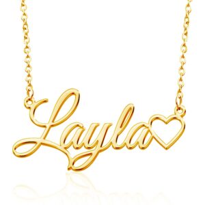 zemmal custom name necklace personalized 18k gold plated customized name necklace for women jewelry gifts