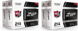 wilson staff zip golf balls [48 ball], four 12 packs (48 balls total) white