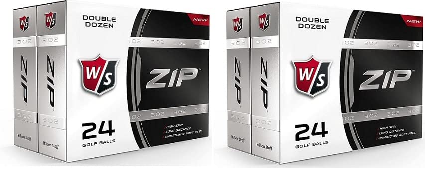 WILSON Staff Zip Golf Balls [48 Ball], Four 12 Packs (48 Balls Total) White