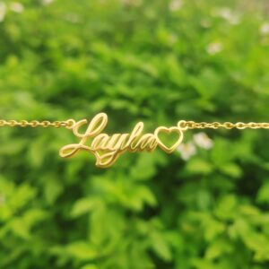 ZEMMAL Custom Name Necklace Personalized 18K Gold Plated Customized Name Necklace for Women Jewelry Gifts