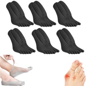 leliska 6pairs projoint antibunions health sock,split toe bunion socks five finger socks,orthopedic toe compression socks (mens-b set)