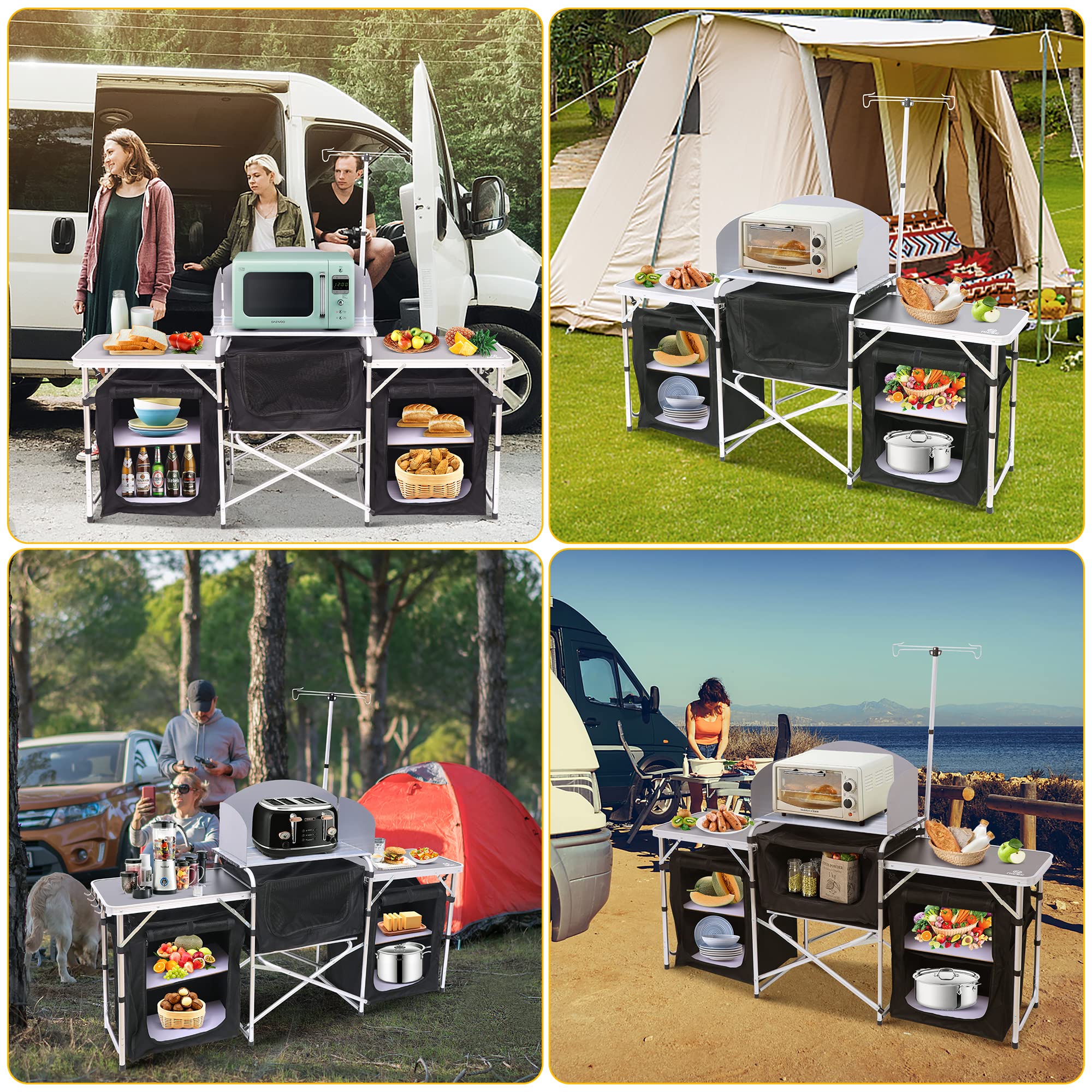 Nice C Camping Kitchen Station + Low Beach Chair