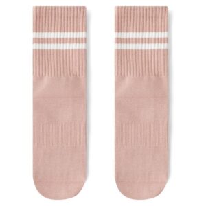 egen cute yoga socks for women man novelty print non skid socks non slip grip for pilates barre ballet sport (pink-3pcs)