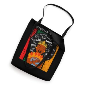 Black Physician Assistant Queen Black History Month Melanin Tote Bag