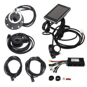 SPYMINNPOO Electric Bike Controller Kit,24V 36V 48V 26A 3 Mode Bicycle Scooter 500W 750W Motor Controller with GD06 Display Power Assist Sensor Thumb Throttle