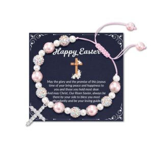 dabem easter basket stuffers, easter gifts, christian easter basket stuffers gifts, christian religious cross bracelet