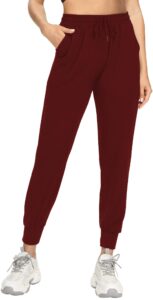 fullsoft sweatpants for women-womens joggers with pockets lounge pants for yoga workout running (wine-2,medium)