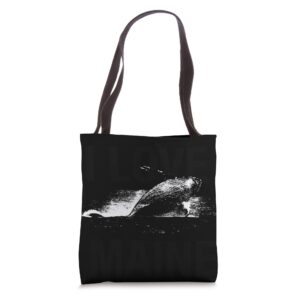 maine humpback whale tote bag