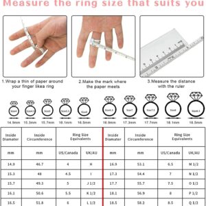 Elegant Women's Inlaid Zircon Engagement Rings Classic Bridal Wedding Band Promise Rings Exquisite Jewelry for Her (Silver, 6)