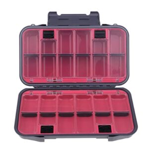 besstuup 24 compartments fishing box empty fishing box shockproof bait box accessory box with