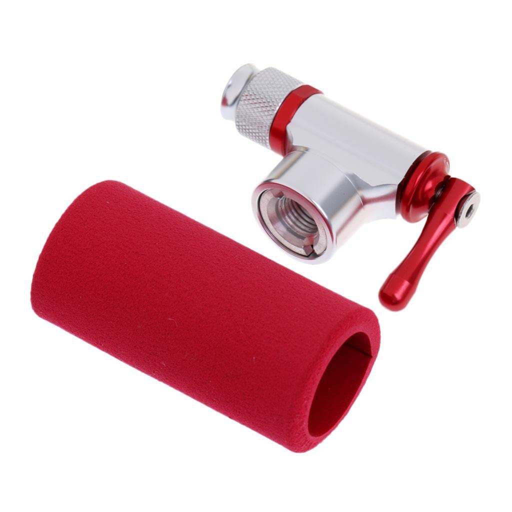 BESSTUUP Mini Threaded Aluminium Road CO2 Inflator Air Insulated Sleeve Cover Set