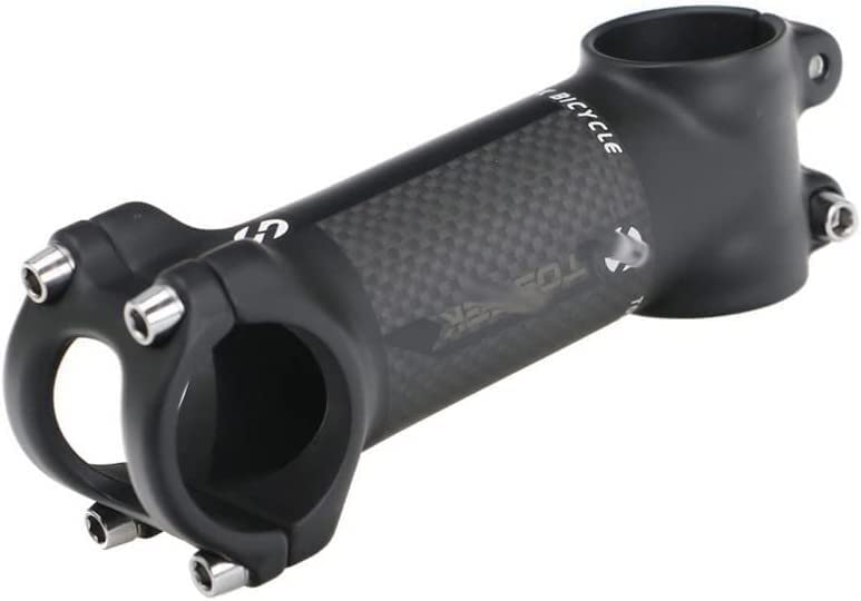 ZECHAO Mountain Road Bike Stem,17 Degrees 6 Degrees Aluminum Alloy Clamp Tube Mountain Bike Carbon Fiber Stem 60mm-110mm Bike Stem (Color : Matte Black, Size : 6 Degree 70mm)