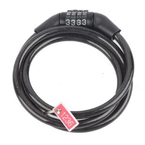 bike lock cable, security bike lock with 4 digit combination bicycle lock for outdoor equipment