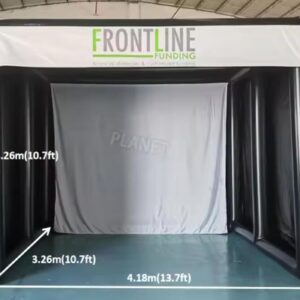 Golf Simulator Inflatable Golf Simulator with Screen Projector Shooting Tent (Inner Size: 11.8 * 9.84 * 9.84 ft)