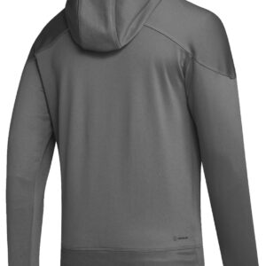 adidas Men's Stadium Aeroready Fleece Embroidered Logo Pullover Hoodie– Gray (M)