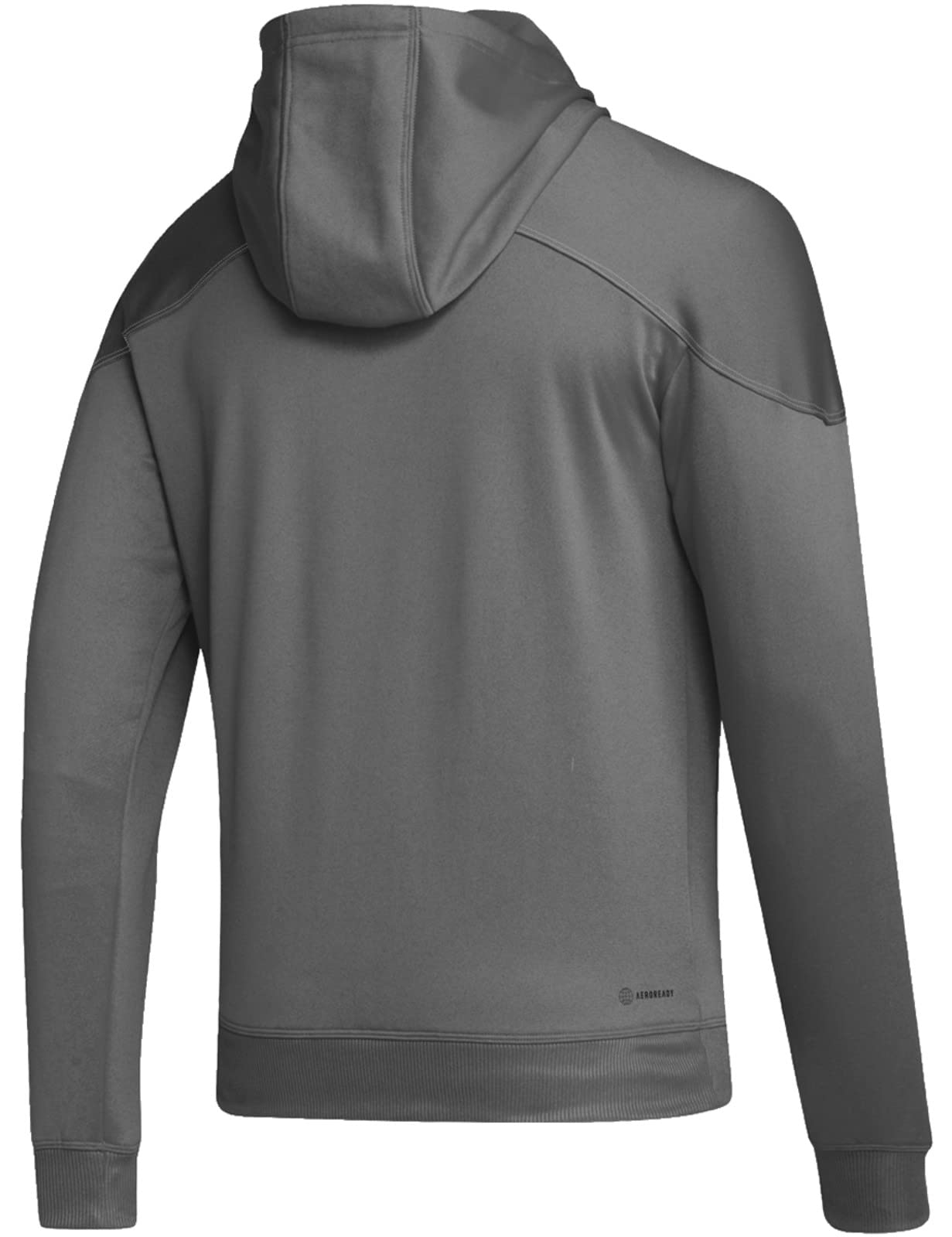 adidas Men's Stadium Aeroready Fleece Embroidered Logo Pullover Hoodie– Gray (M)