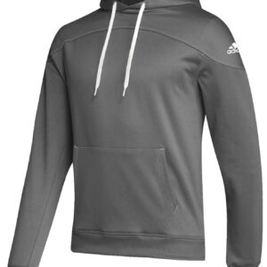 adidas Men's Stadium Aeroready Fleece Embroidered Logo Pullover Hoodie– Gray (M)