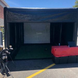 Golf Simulator Inflatable Golf Simulator with Screen Projector Shooting Tent (Inner Size: 11.8 * 9.84 * 9.84 ft)