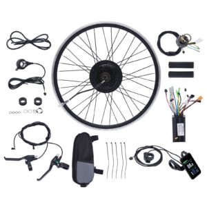 bazargame ebike conversion kit,electric bicycle motor kit 36v 500w rear wheel e-bike conversion kit e-bike cycling hub conversion dual mode controller.