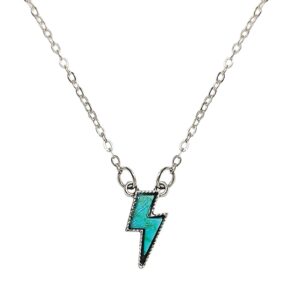 gflpo lightning bolt necklace western necklaces for women turquoise neckalce western cowgirl cowboy pendant necklaces turquoise jewelry western jewelry for women