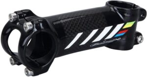 zechao road bike stem,aluminum alloy carbon fiber riser scale-free carbon fiber bike super-light stem carbon handle 28.6-31.8mm bike stem (color : black, size : 80mm)