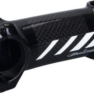 ZECHAO Road Bike Stem,Aluminum Alloy Carbon Fiber Riser Scale-Free Carbon Fiber Bike Super-Light Stem Carbon Handle 28.6-31.8MM Bike Stem (Color : Black, Size : 80mm)