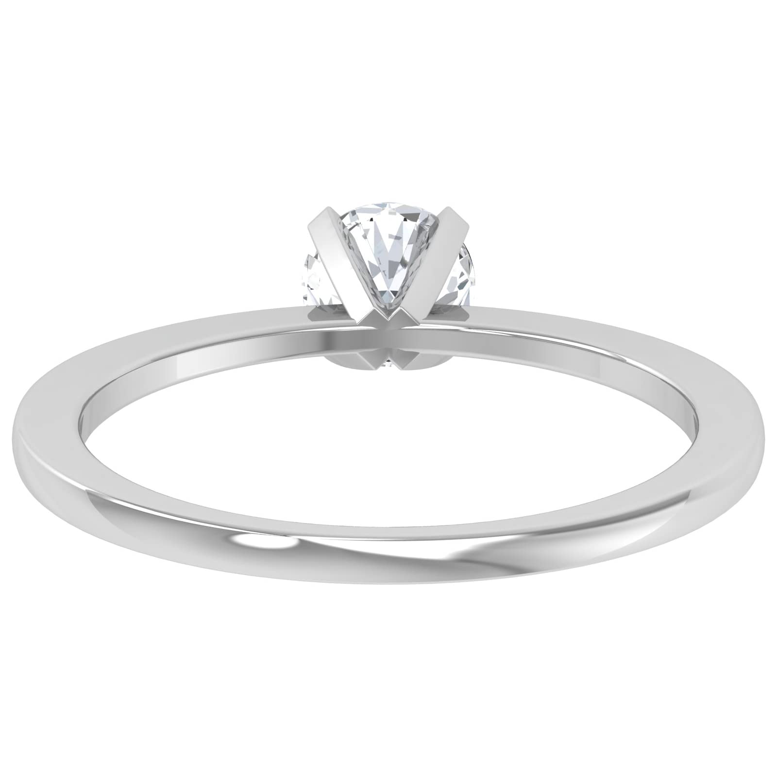 iCarats 14K Gold Diamond Solitaire Ring Wedding Engagement Ring Band For Women Jewelry - White Gold - 0.30 Ct - Size 7