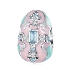 easter egg charm 925 sterling silver charm fits for pandora bracelet necklace, bsc781