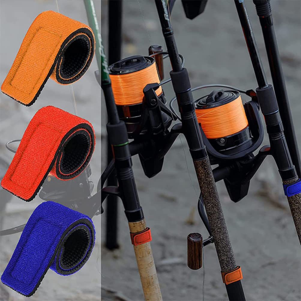 BESPORTBLE 6pcs Lure Rod Strap Pole Wraps Fishing Pole Holder Travel Fishing Rod Carriers Fishing Rod Holder Fish Rods Bands Fishing Rod Bandage Fishing Rod Sleeve Fishing Rod Rack Belt